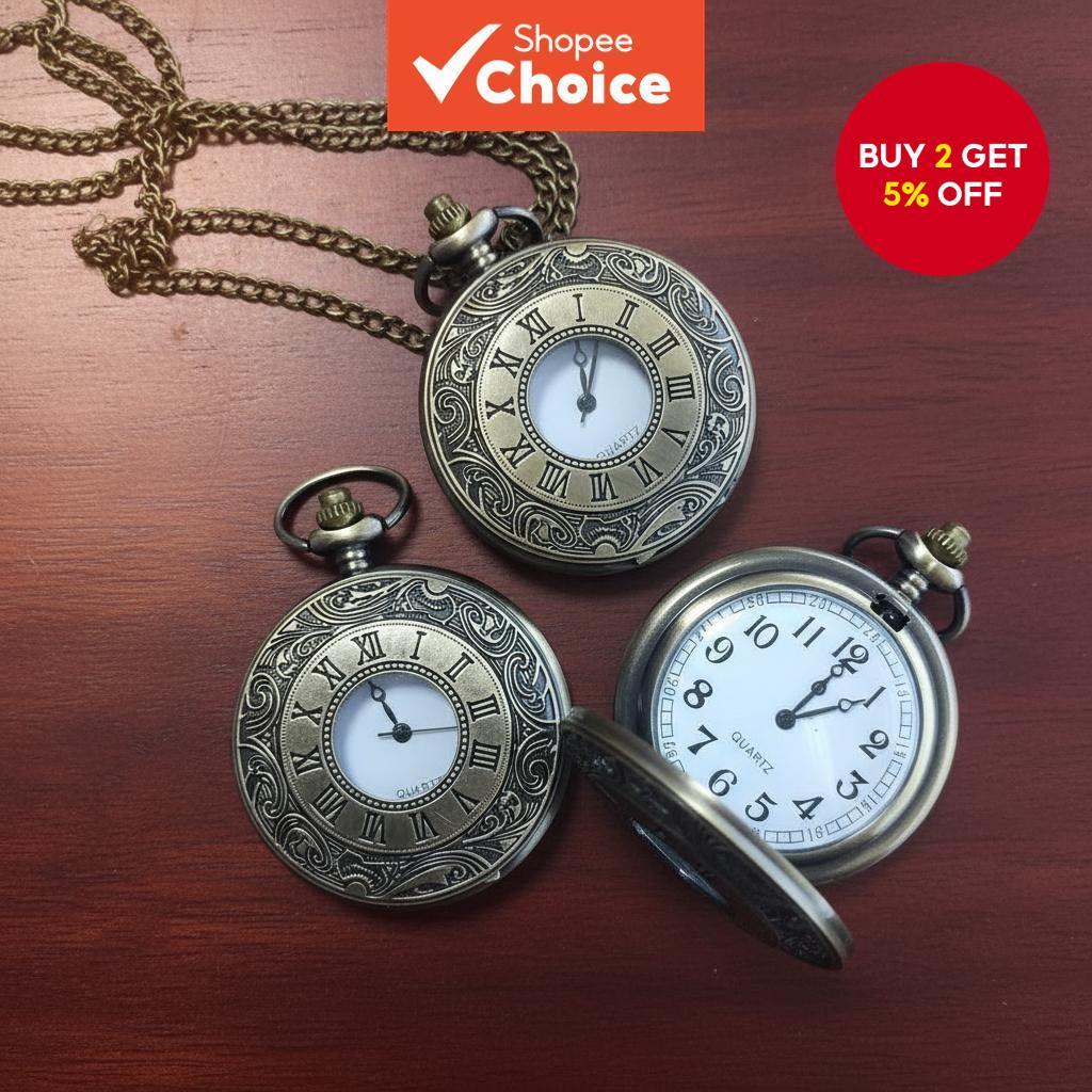 Antique Double Scale Pocket Watch - Vintage Roman Numeral Style for ...