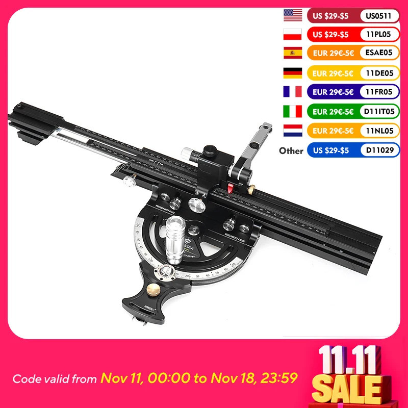 HONGDUI HD-MG21-BS Mitre Gauge Fence Fit For Most Bosch Festool Dewalt ...