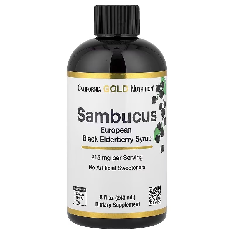 California Gold Nutrition, Adult Sambucus Elderberry Syrup, 8 fl oz ...