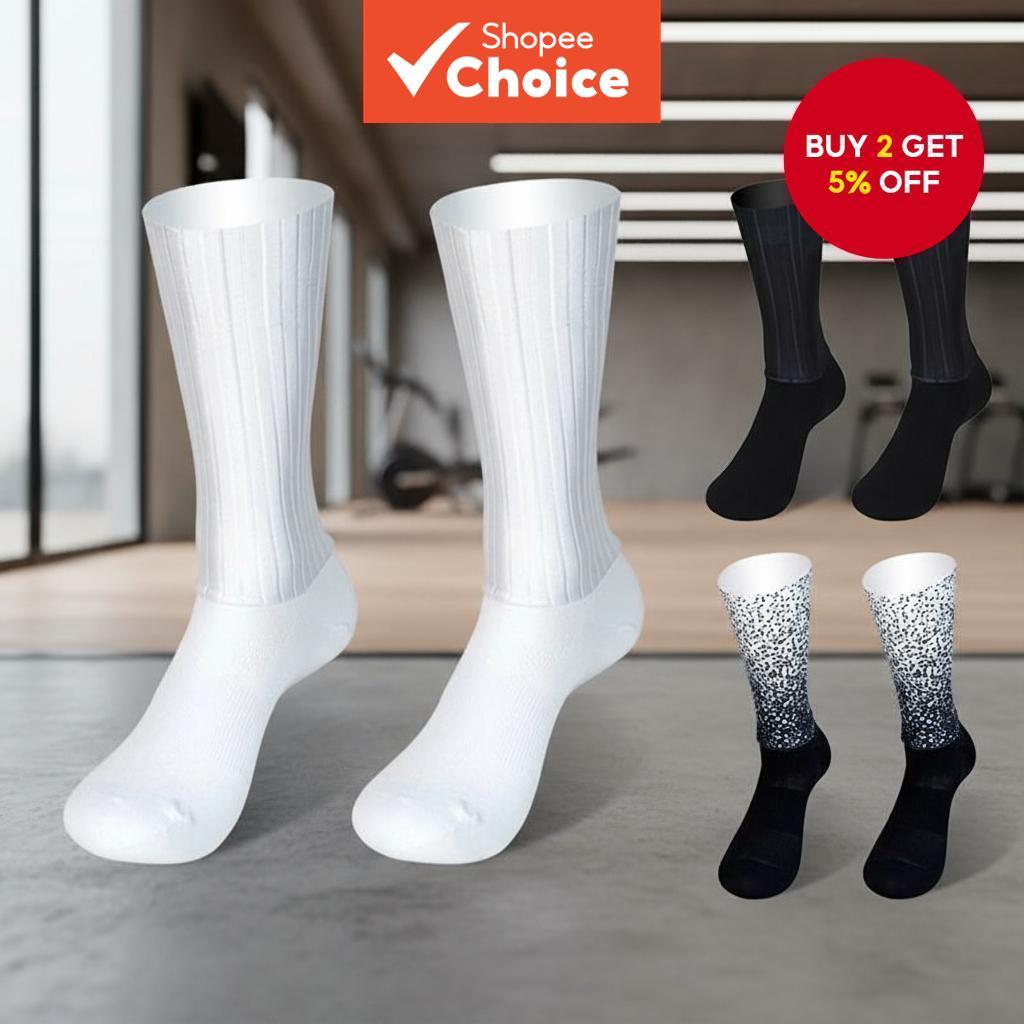 Pro Team Cycling Socks - Aerodynamic Silicone-Grip Unisex Bicycle Socks ...