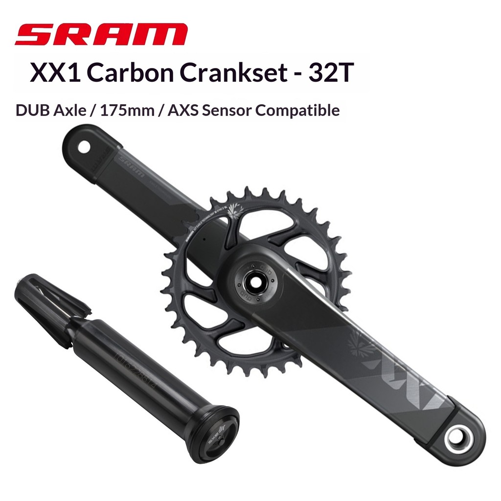 Sram Hollow Integrated Chainring XX1 Carbon Fiber Crank Support AXS ...