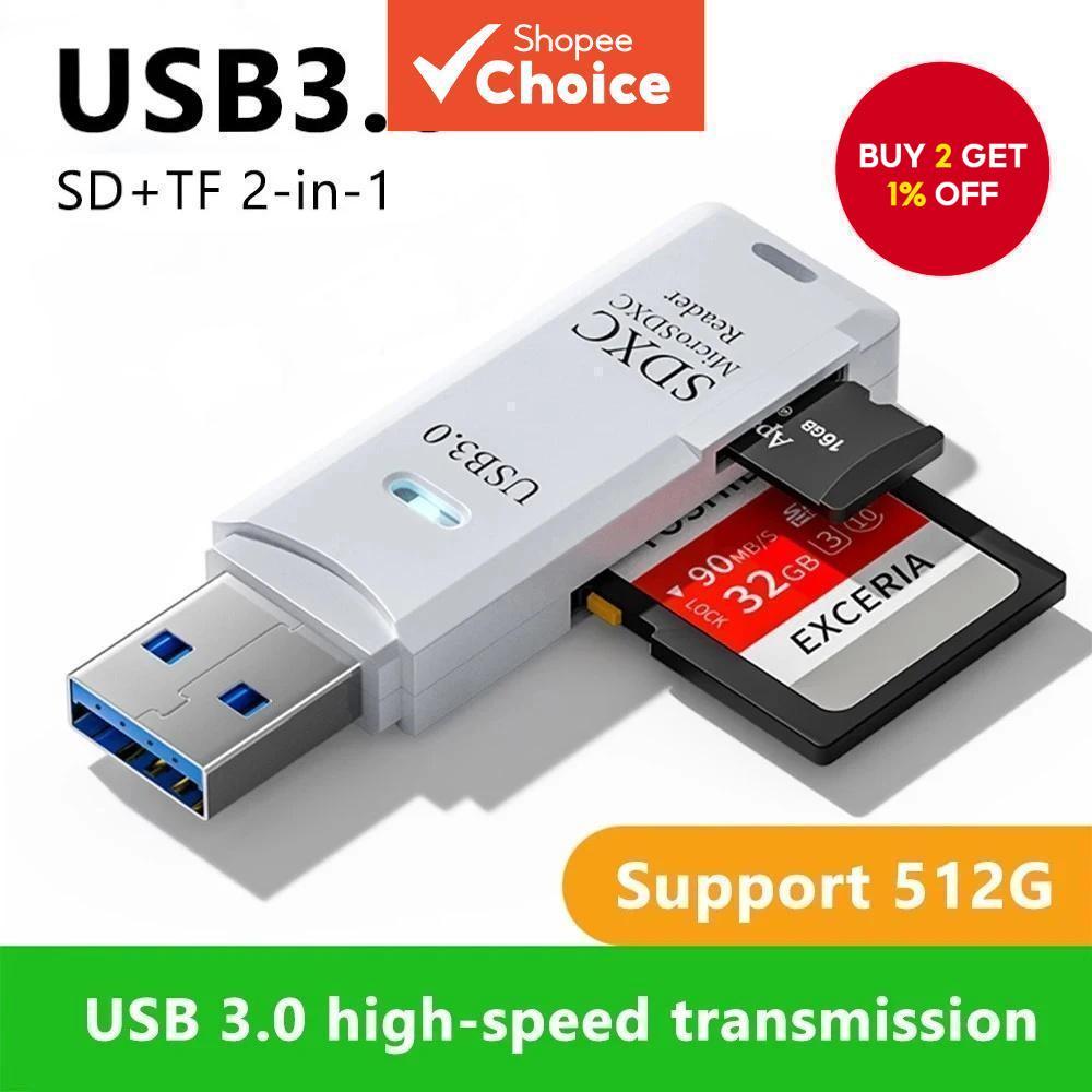 New New SD Card Reader 2in1 USB 30 to TF Memory Card Adapter for PC ...