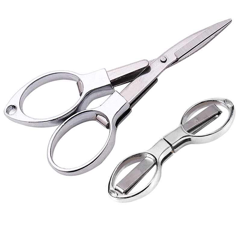 Mini Folding Stainless Steel Scissors Keychain Fishing Travel Scissor ...