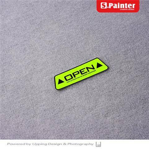 SP Car Sticker Creative OPEN Car Door Sticker OPEN Door Prompt ...