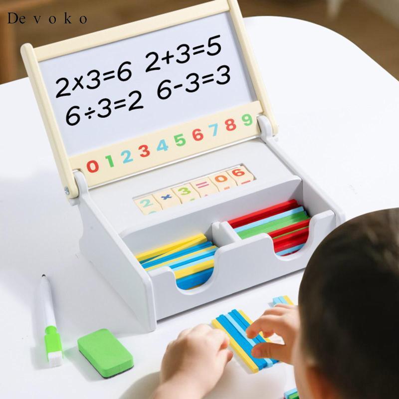 [Devoko] Addition And Subtraction Wooden Counting Box Gifts ...