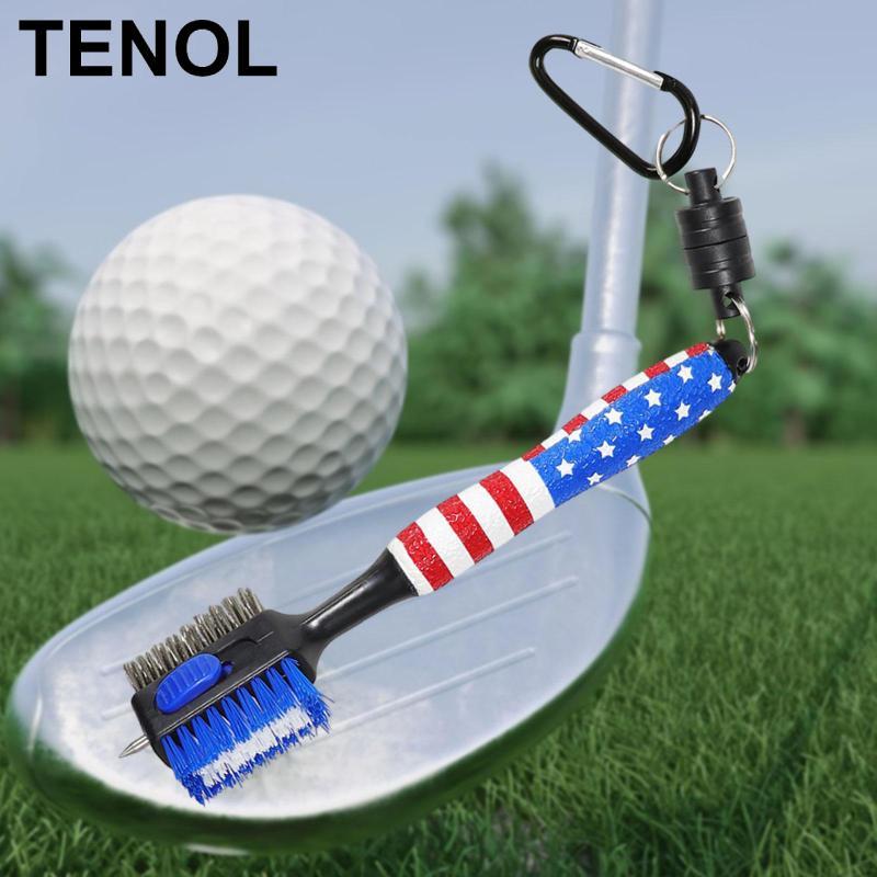TENOL Golf Club Cleaner Brushes Nylon Brush Head with Carabiner Easy to ...