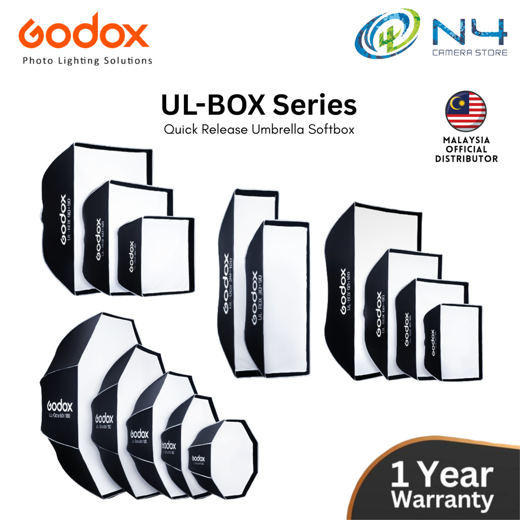 Godox UL-Box Series Quick Release Umbrella Softbox, Compact Rectangular ...