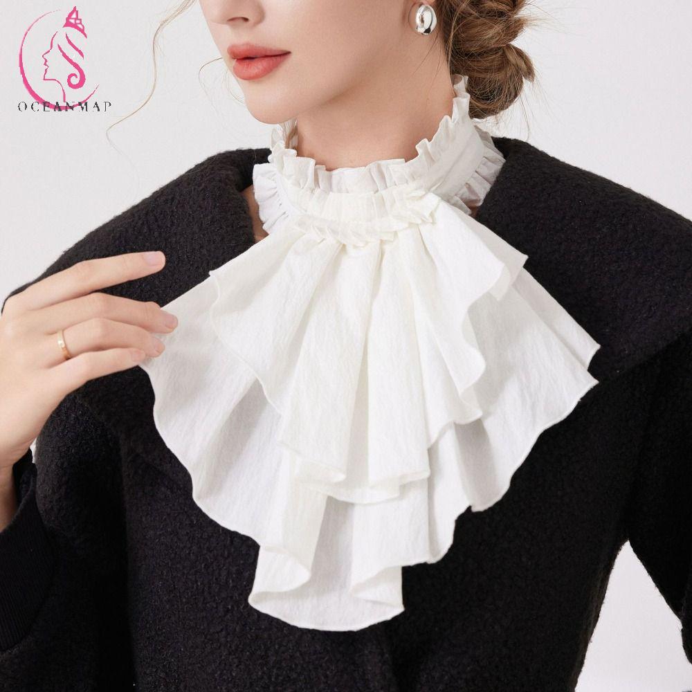 OCEANMAP Lace Collar, Elegant Detachable Renaissance Collar, Elegant ...