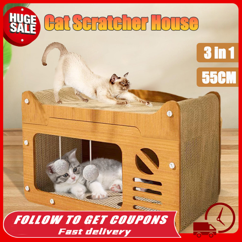 Cat Scratch Board, Cat Nest Integrated Vertical Cat Scratch Board, Wear ...