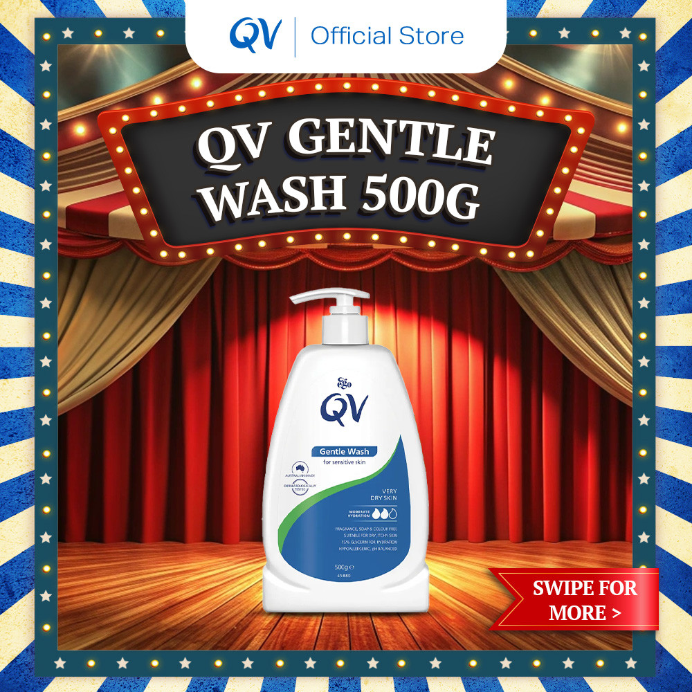 QV Gentle Wash 500g A soap-free body wash with 15% glycerin for dry ...