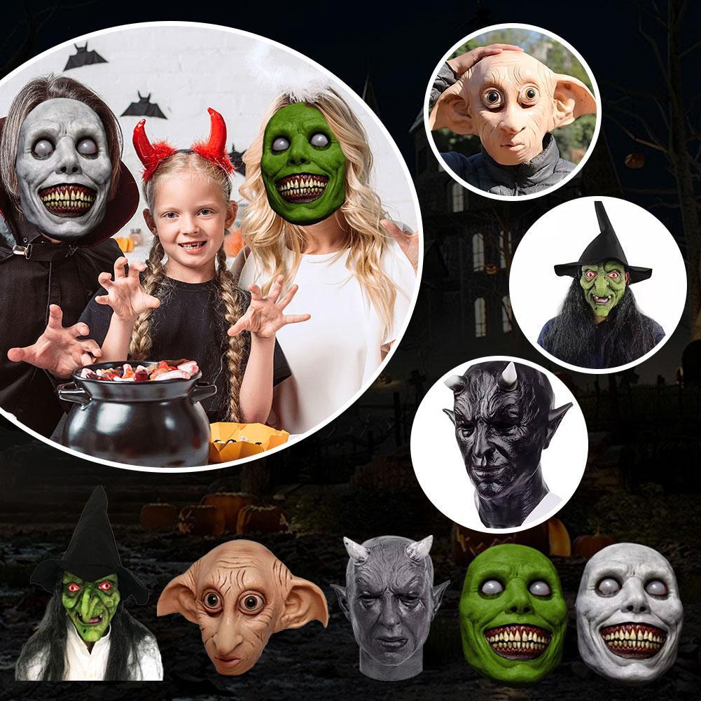 Horror The Exorcist Smiling Face Demon Mask Cosplay Ghost Masks Creepy ...