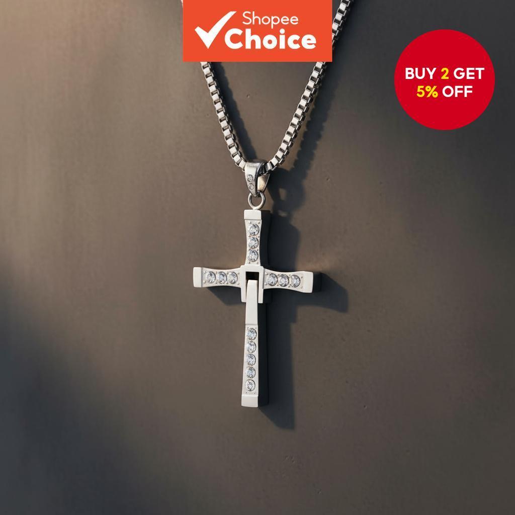 Movie Collection Gift Cross Chain Necklace, Dominic Toretto, Fast And ...