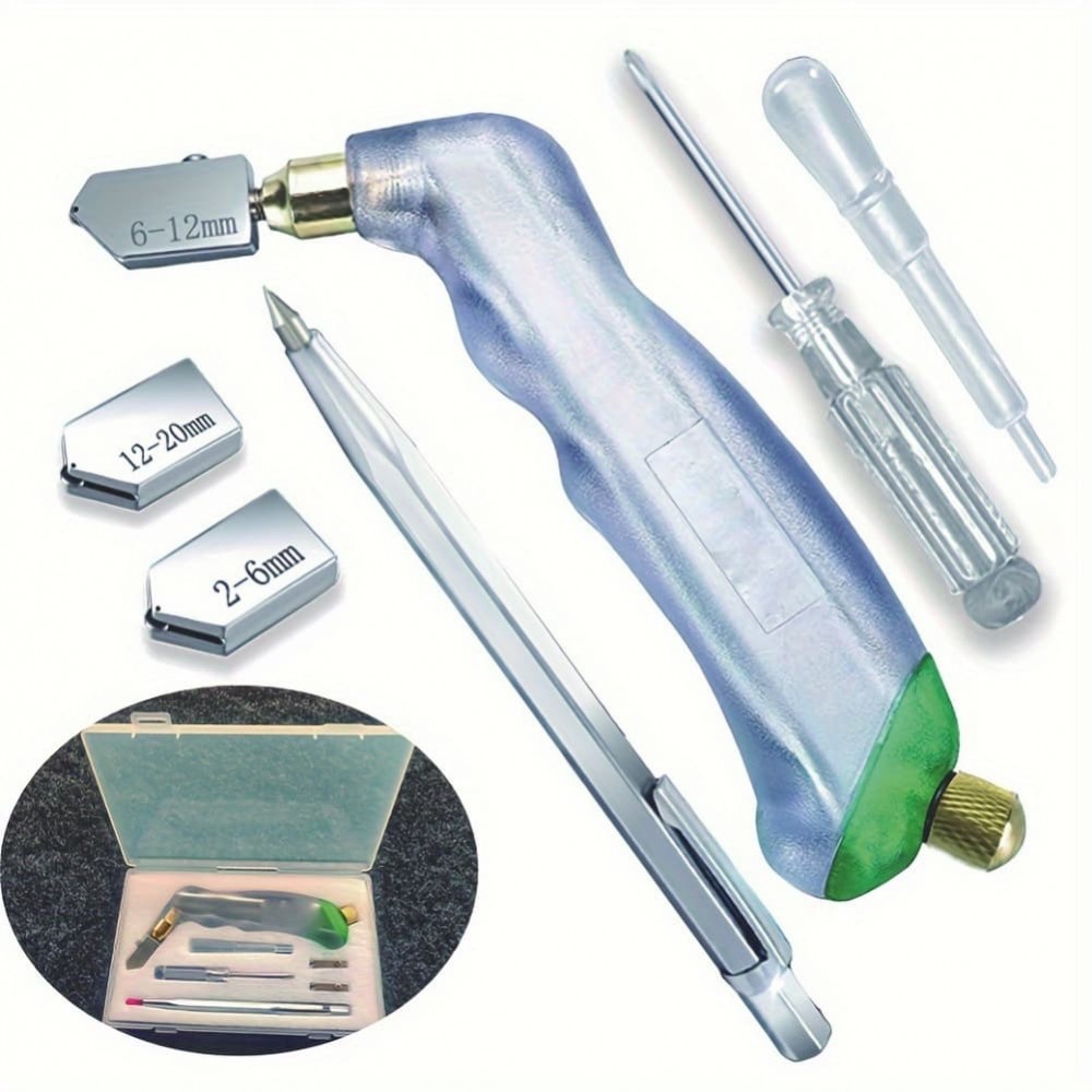 Stained Glass Cutter with Heavy Duty Iron Blade and Automatic ...