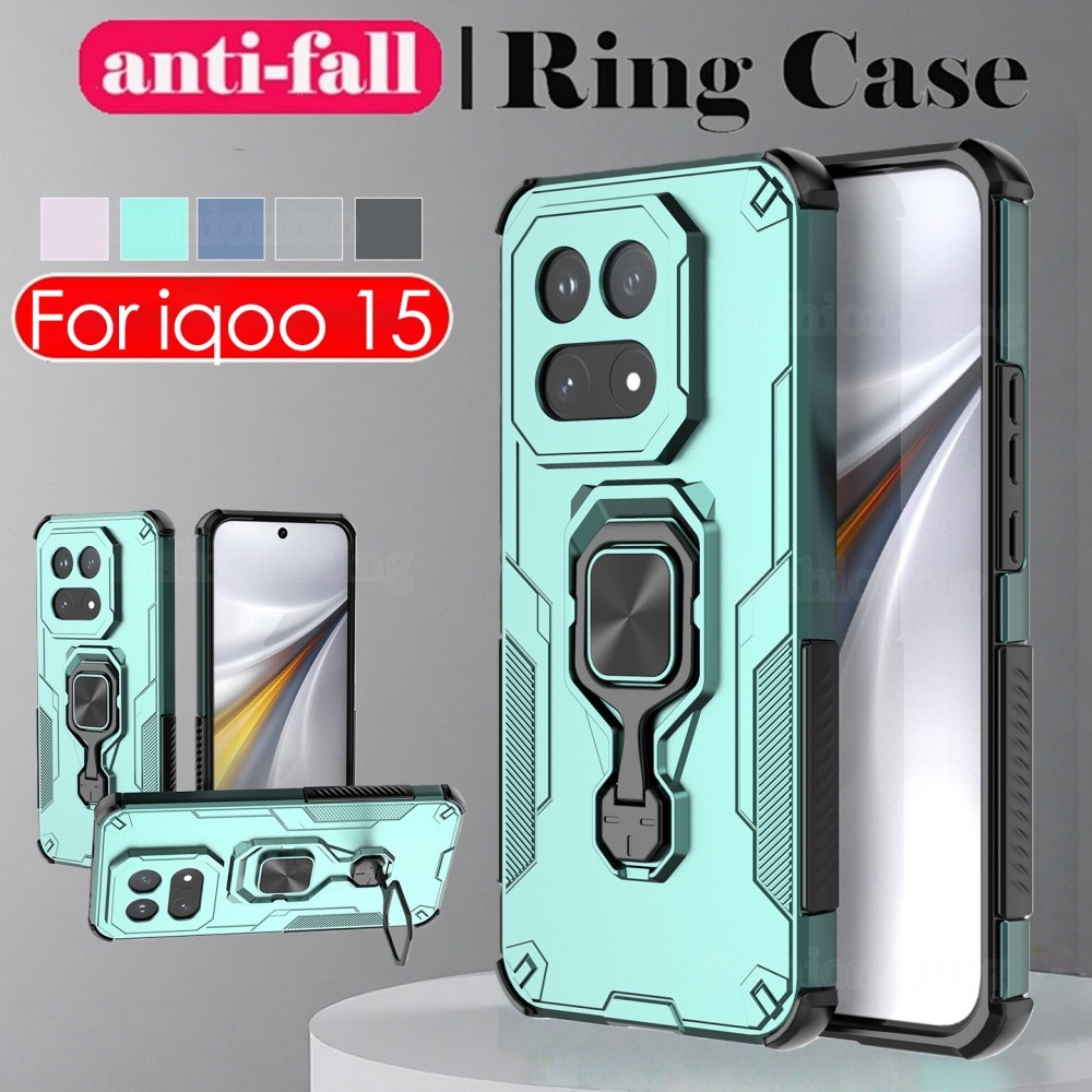Casing For Vivo iQOO 1 5 15 iQOO15 2025 Metal Armor Ring Phone Case ...