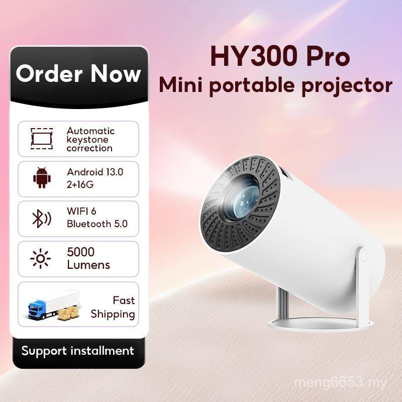A]] HY300 /HY300PRO HY300/4K HD Lonaisci Smart Projector Portable H ...