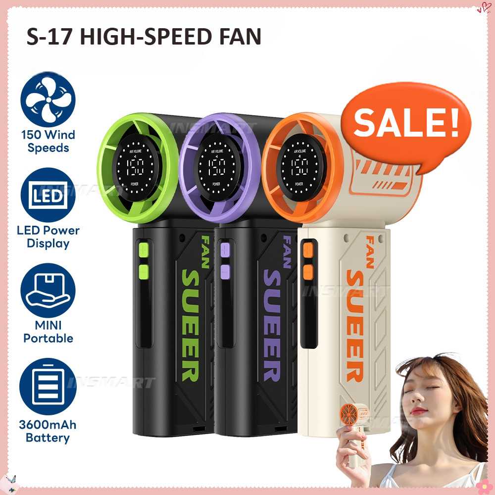 Mini Fan 150 Wind Speed High Speed Fan Boost Wind Rechargeable Handheld ...