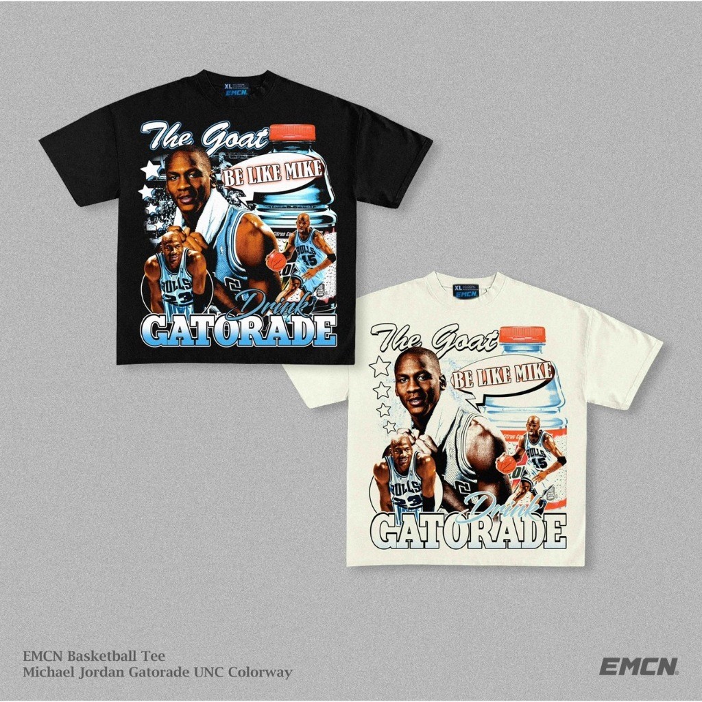 EMCN Oversized Tee Michael Jordan Gatorade UNC Colorway | Shopee Malaysia