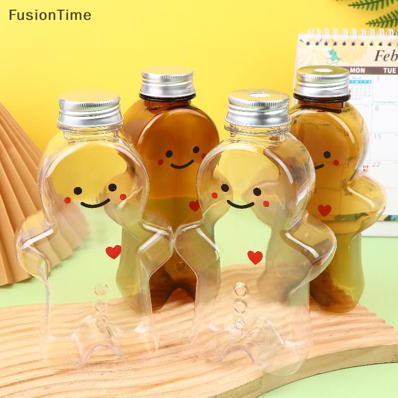[usi] 1 Pcs Christmas Gingerbread Man Candy Jar Sealed Plastic Juice ...