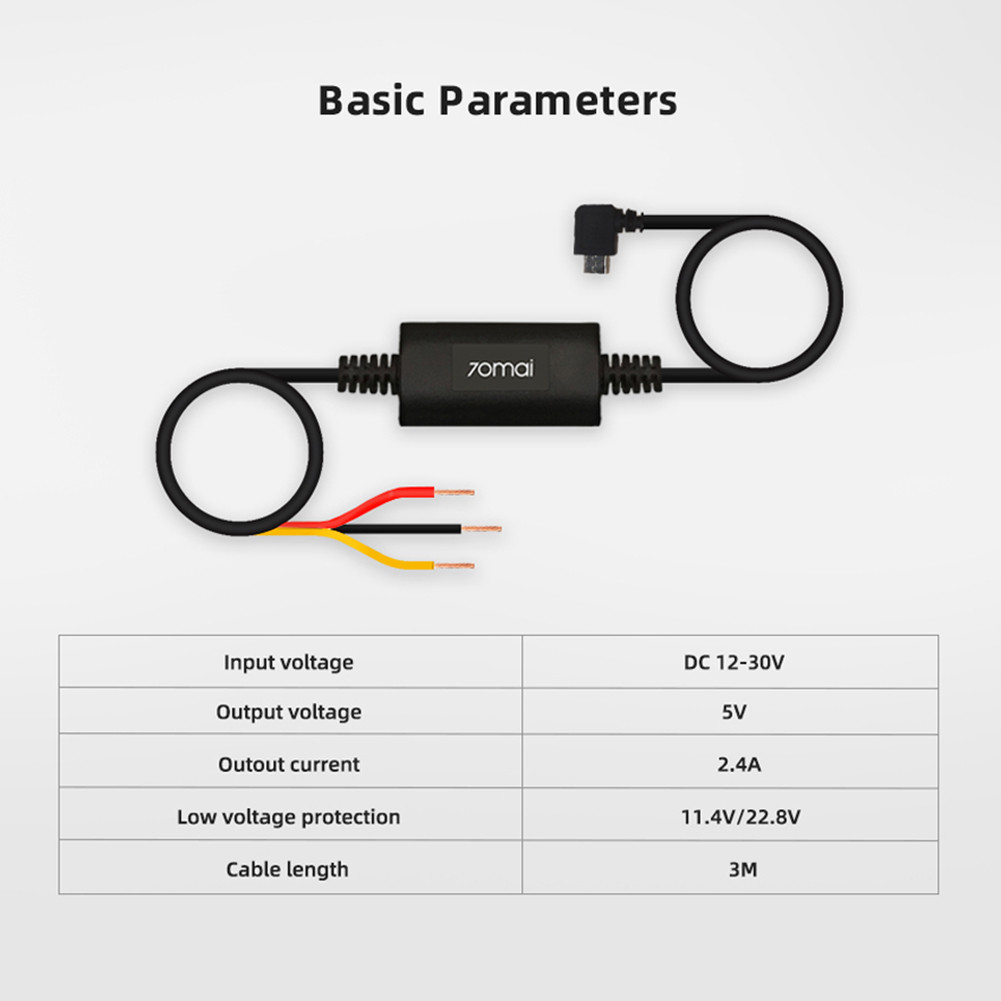 70mai Parking Monitoring Line Mini Intelligent Parking Monitor 12V-30V ...