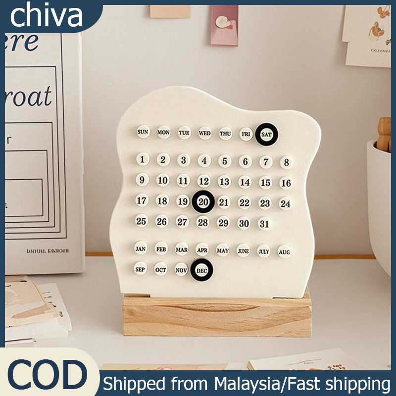 2026 Calendar Desk Aesthetic Wooden DIY Montessori Calendar Adjustable ...