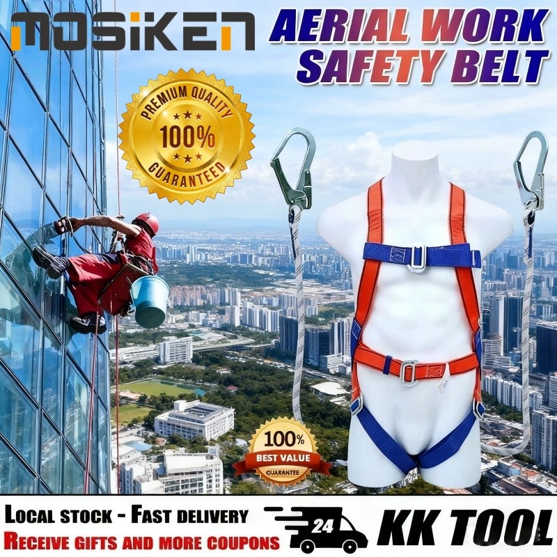 Safety Belt Full Body Double Hook Fall Protection Harness with Absorber ...