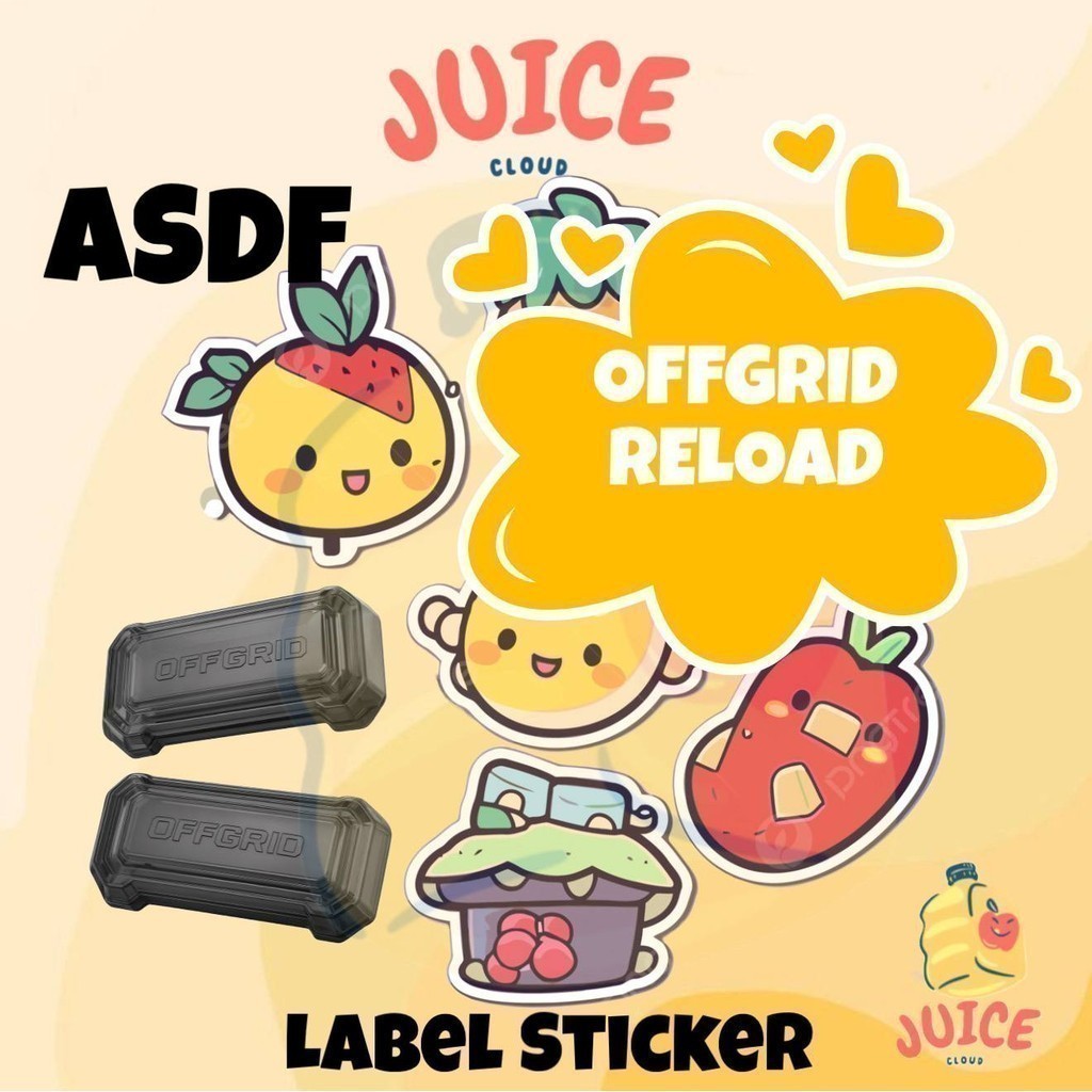 【100% ORIGINAL】RELOAD FLV fruit cartoon stickers 1.2CM - 12CM ASDF ...