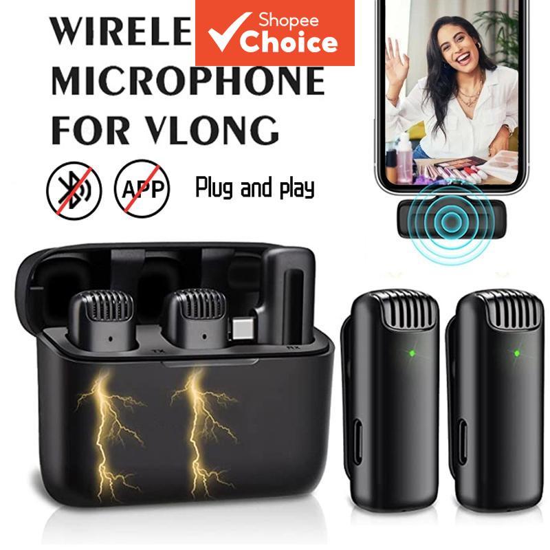 [Shopee Choice] Wireless Lapel Microphone Portable Mini Mic with ...