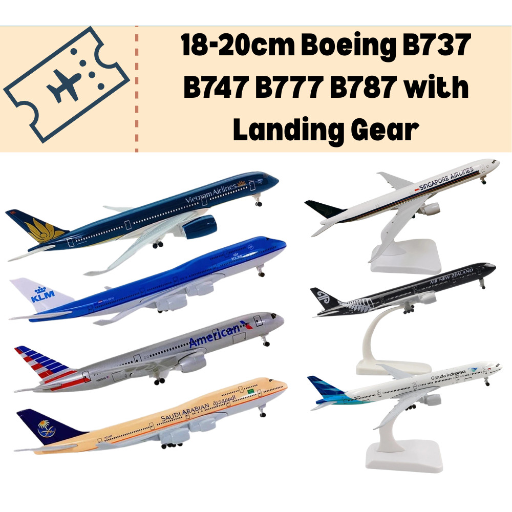 18 & 20cm Diecast Alloy Airplane Boeing B737 B747 B777 B787 Model with ...