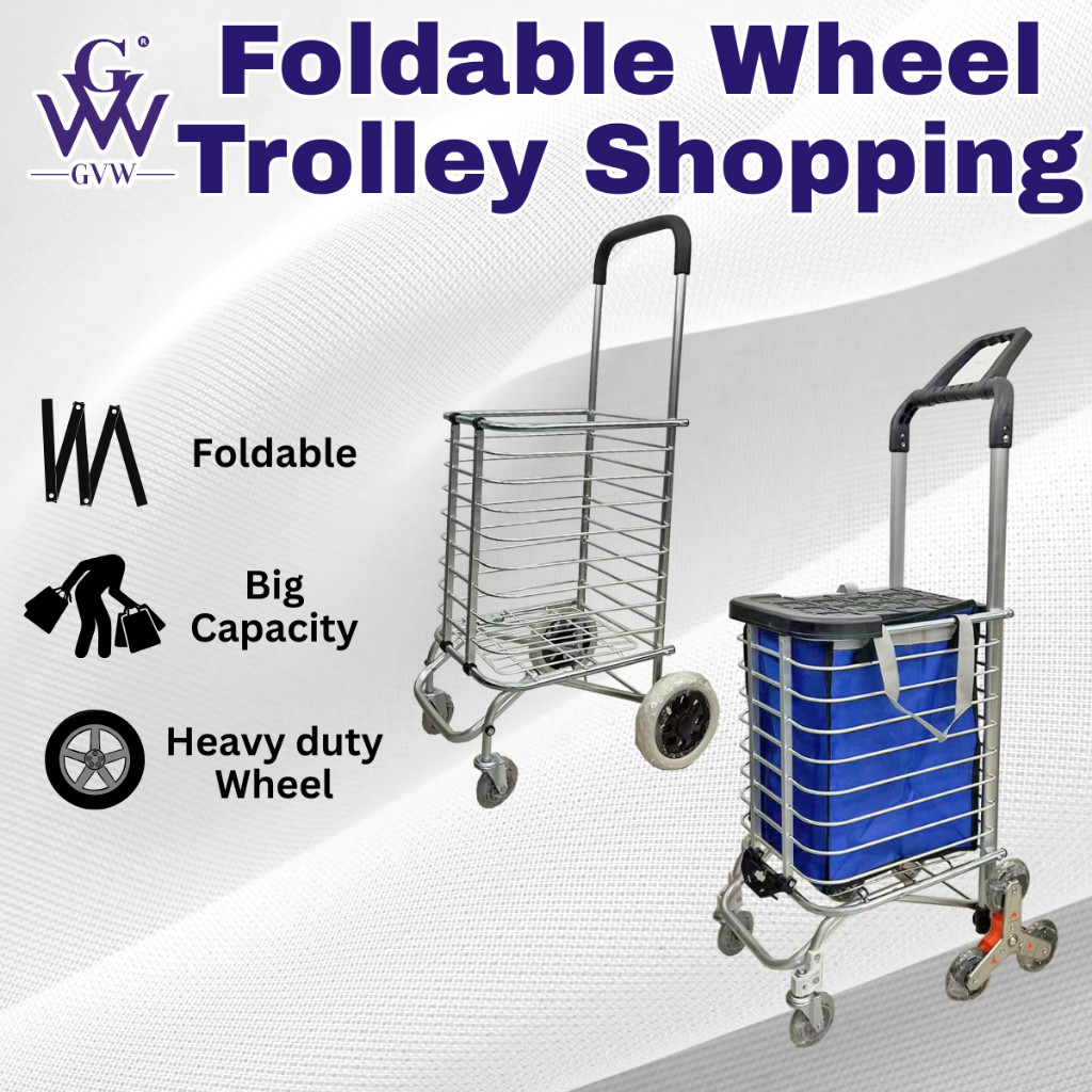 GVW Trolley Rack Trolley Heavy Duty Trolley Shopping Tray Troili Barang ...