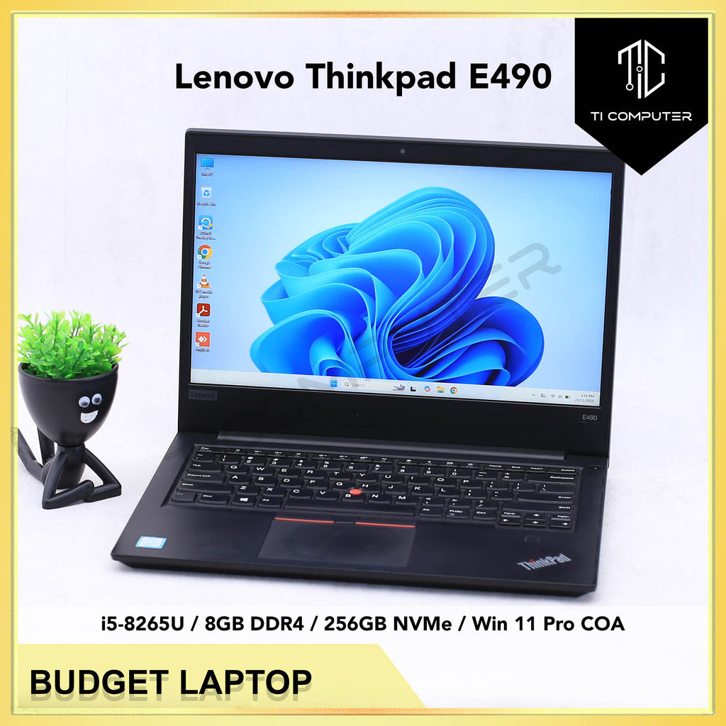 Lenovo Thinkpad E490 Intel i5-8265U 8GB RAM 256GB NVMe SSD Win 11 Pro ...