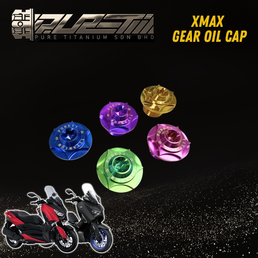 XMAX Gear Oil Cap GR5 Titanium Screw Bolt Gear Oil Nut Cap XMAX V1 V2 ...