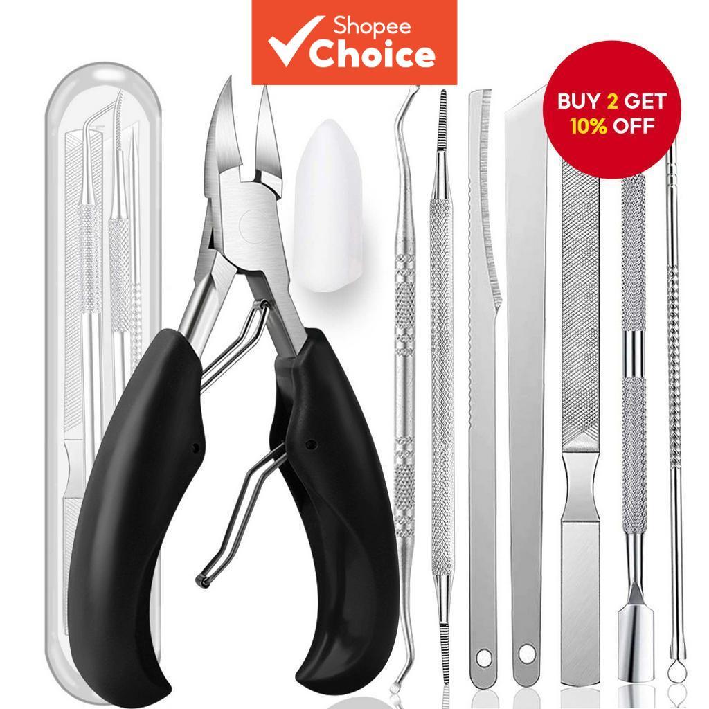 8pcs Stainless steel Heavy Duty Toe Nail Clipper For Dead Skin Thick ...
