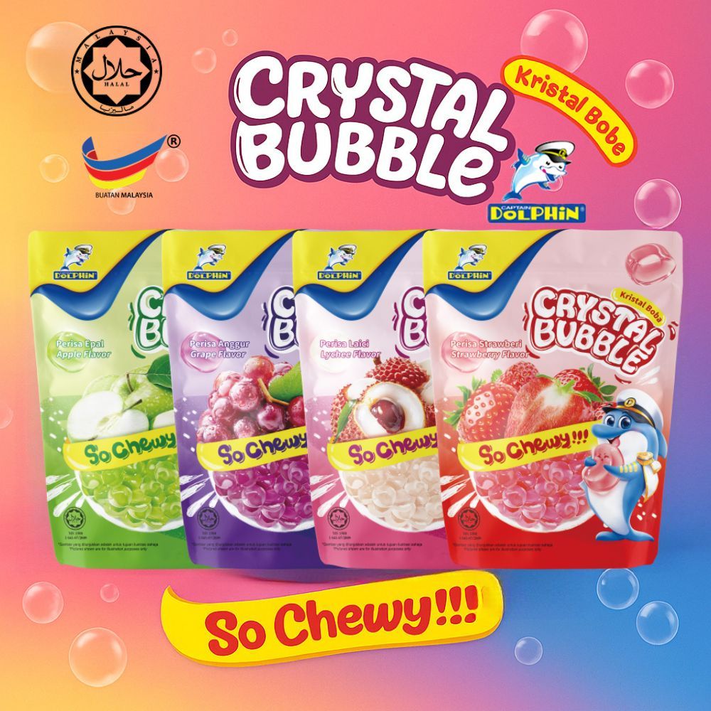 Captain Dolphin Crystal Bubble Chewy Jelly Boba Jeli Kristal Boba ...