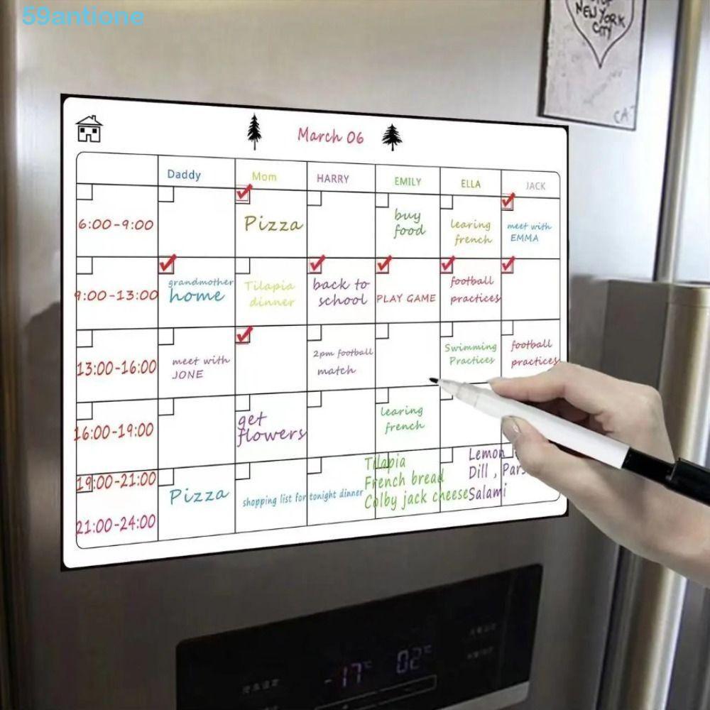 ANTIONE Magnetic Monthly Planner, 12" X 16" A3 Whiteboard Calendar ...