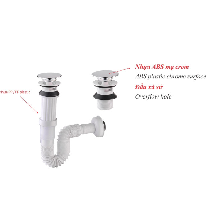 KSN ABS BASIN WASTE (SIPHONE SET) | Shopee Malaysia