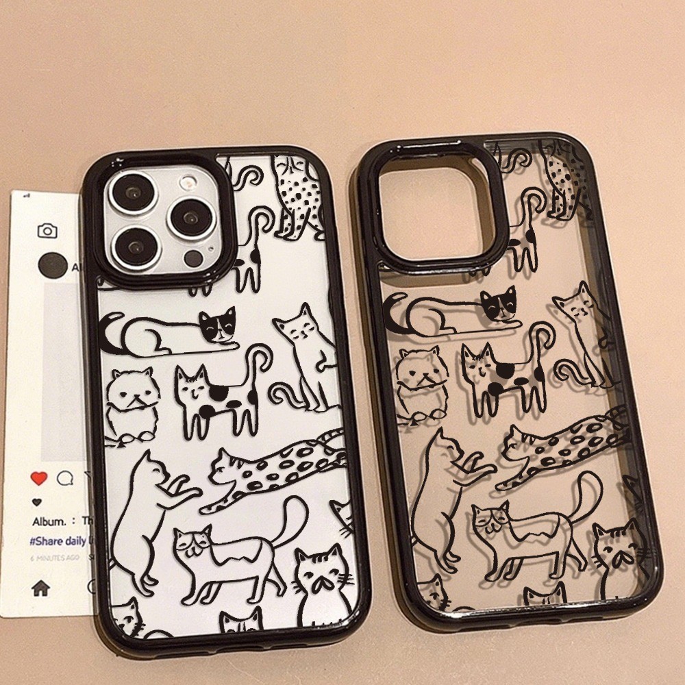 Clear Acrylic Phone Case Untuk IPhone 11 15 13 12 14 16 Pro Max 12pro ...