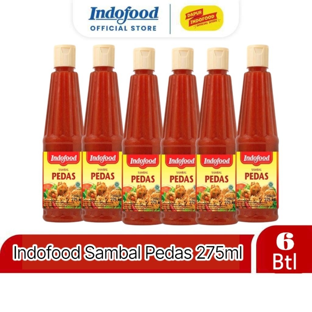 Indofood Sambal Pedas(1Pack isi 6btl X 275ml) | Shopee Malaysia