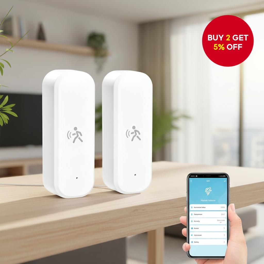 Zigbee2MQTT Compatible 3-in-1 mmWave Radar PIR Human Motion Sensor with ...