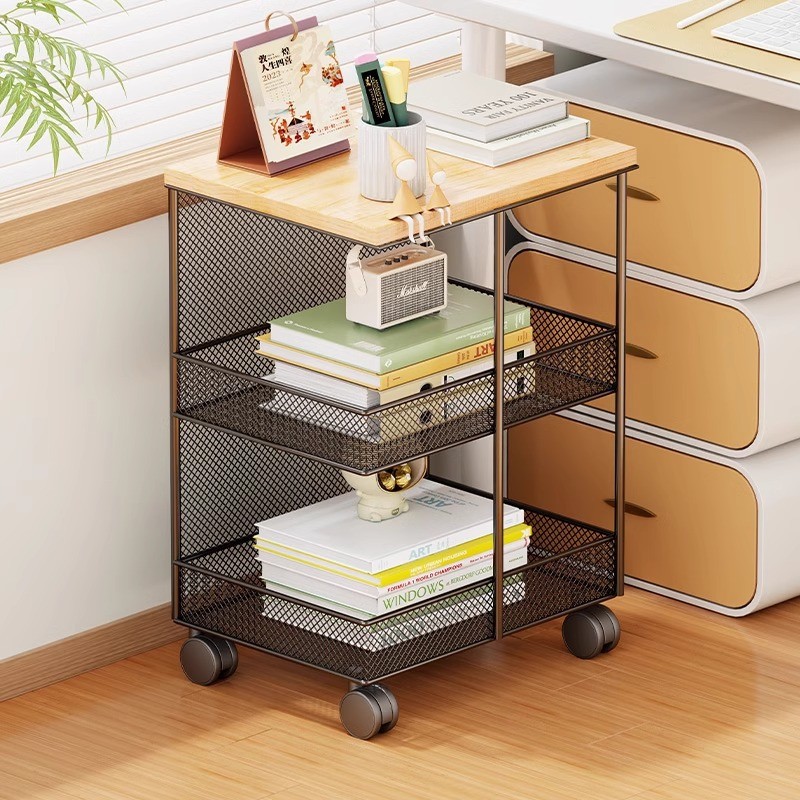 Desk Storage Cabinet Office Floor-standing File Rack Student Book ...