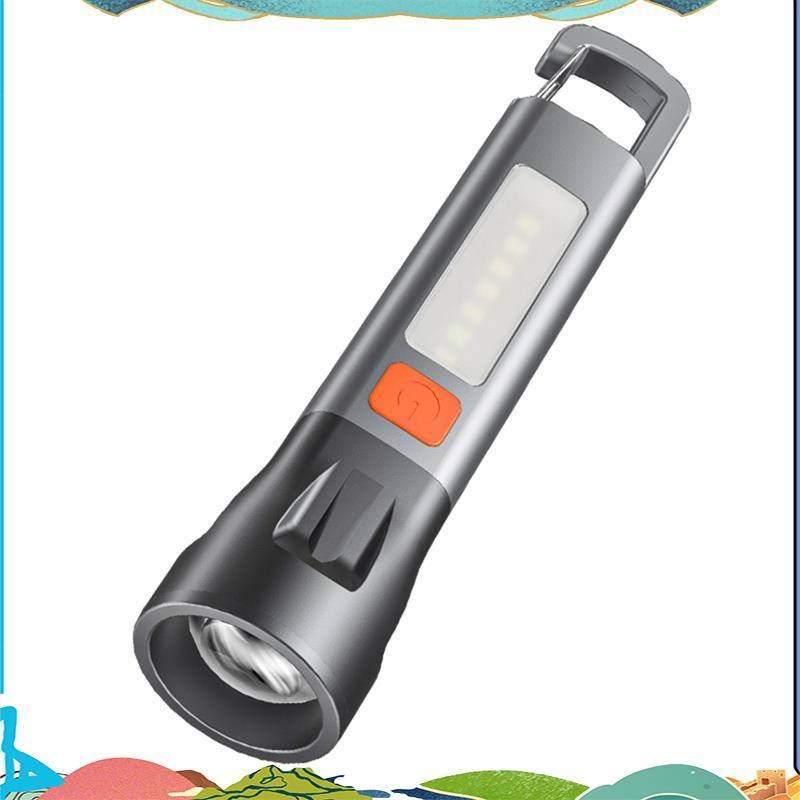 USB Rechargeable Flashlight Ultra Bright with Zoom Multi-Mode Hook for ...