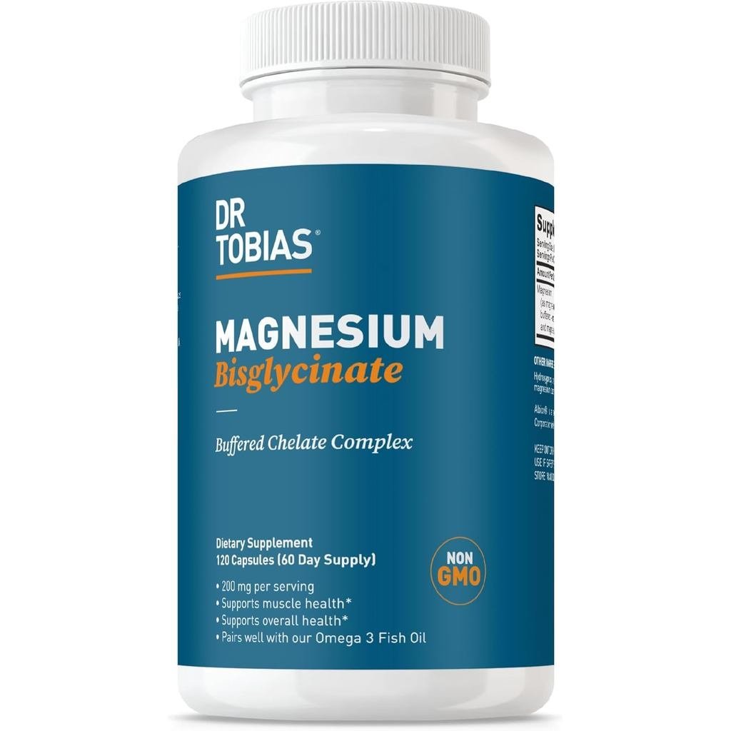 Dr. Tobias Magnesium Bisglycinate, High Absorption Magnesium Buffered ...
