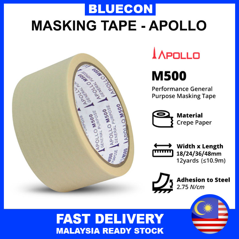 APOLLO MASKING TAPE M500 / M502 BLUECON | Shopee Malaysia