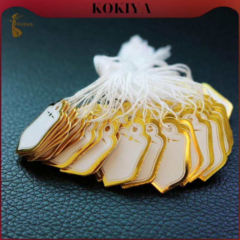 [kokiya] 500pcs Jewelry Price Tags String Strung Marking Tags Clothing ...