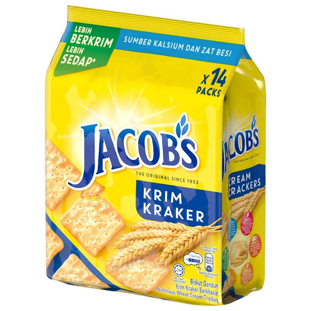 Jacobs Cream Crackers 504g — Original Cream Cracker / Biskut Jacobs ...