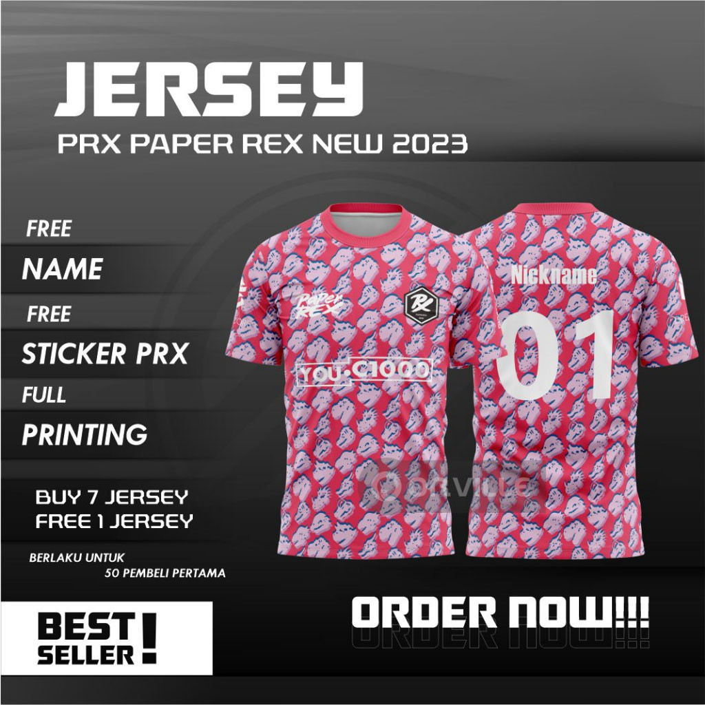 (Free custom name and number)Jersey PRX PAPER REX NEW 2024 MY/SG FREE ...
