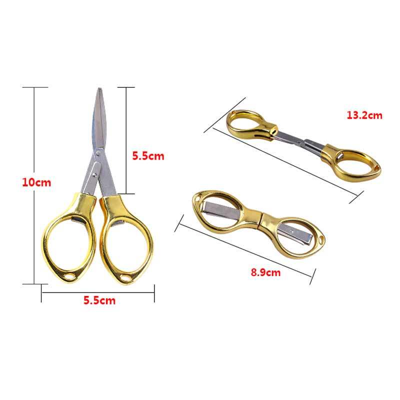 Mini Folding Stainless Steel Scissors Keychain Fishing Travel Scissor ...