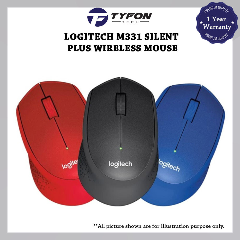 Logitech M331 Silent Plus Wireless Mouse (Black) | Shopee Malaysia