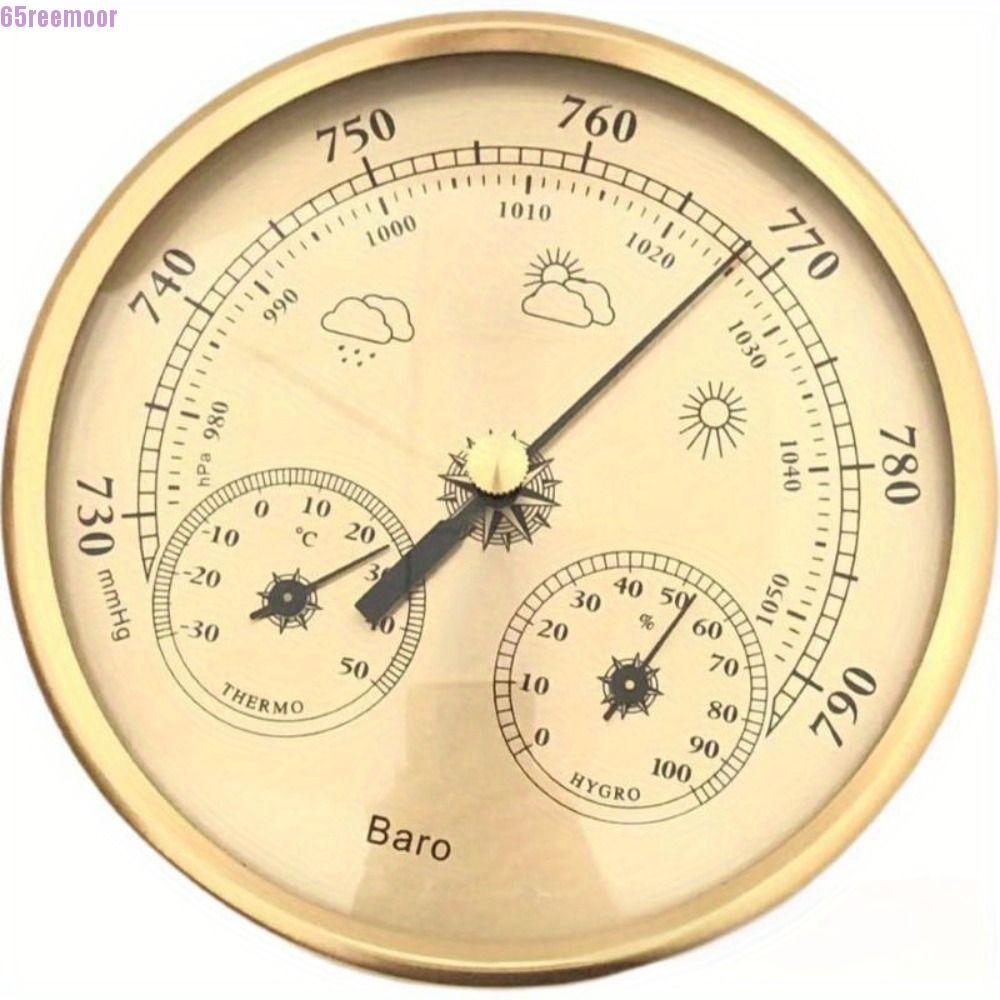 REEMOOR Barometer Thermometer Hygrometer, 3 in 1 Wall Mounted Indoor ...