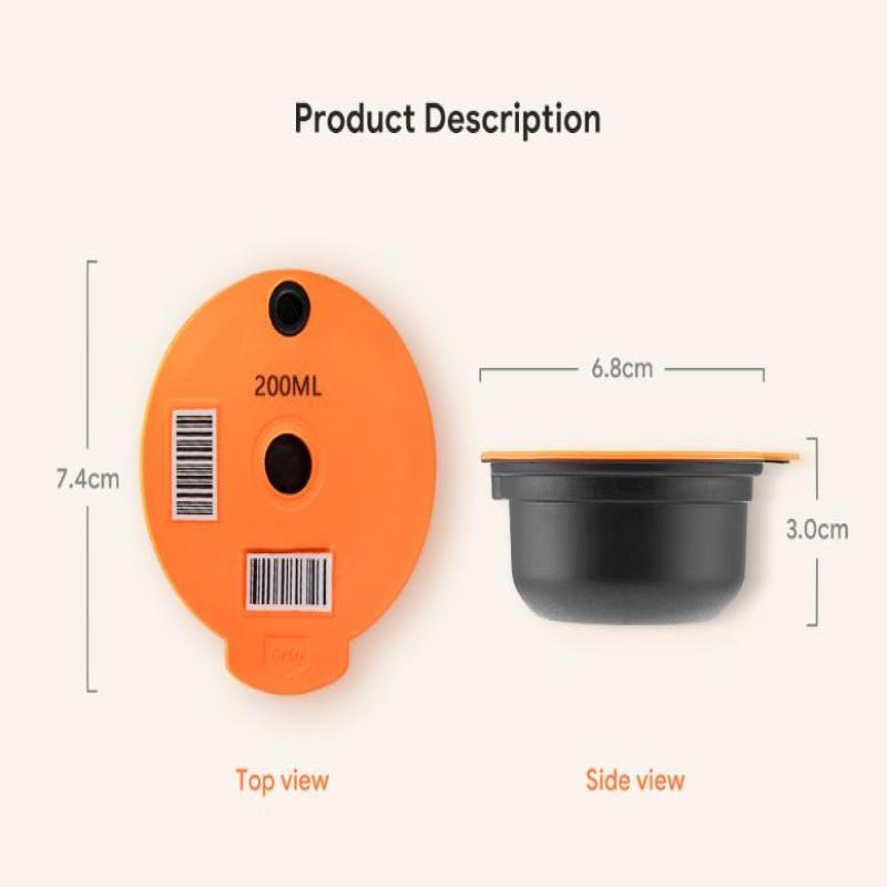FAMY Reusable 60/180/200/220ml Refillable Coffee Capsules Pods For ...