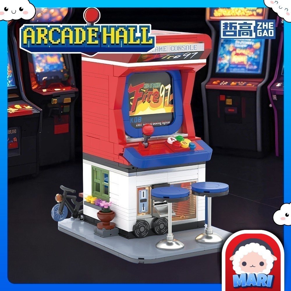 Arcade Hall Game Classic Retro Series Vintage Bricks Building Blocks ...